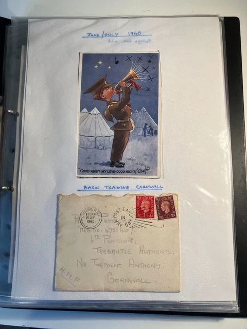 WW2 FOLDER OF letters from a British soldier from training to prisoner ...