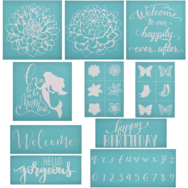 SILK SCREEN PRINTING Stencil Flower Phrase Number DIY Print on T-shirt ...