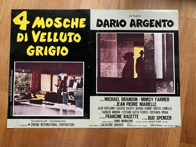 B 30 Fotobusta Poster 4 Mosche Di Velluto Grigio 1971 Dario Argento