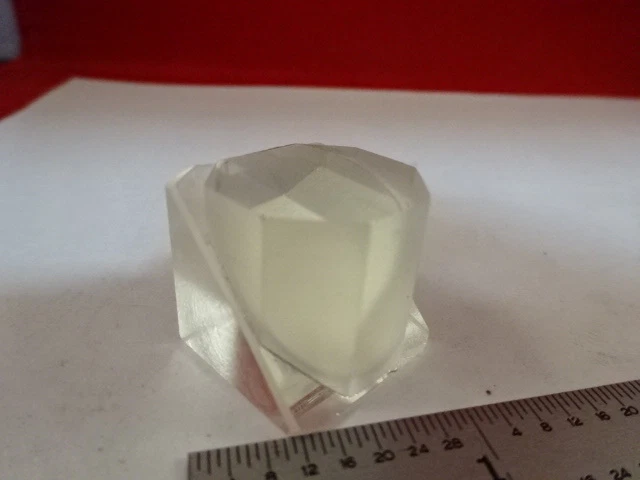 MICROSCOPE PART PRISM ASSEMBLY [chip on edge] OPTICS AS IS #AM-50 $19. ...
