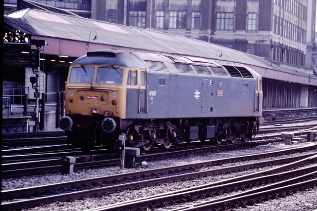 1980S BRITISH RAIL BR Diesel Electric Loco Railway 47 567 Slide Ref 235 ...