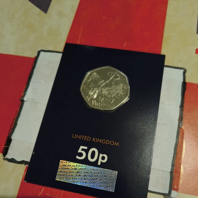 BUNC MARY POPPINS 2025 50p Fifty Pence Coin Royal Mint change checker ...