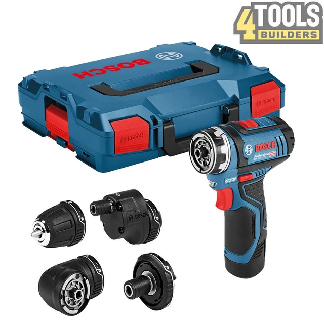 BOSCH GSR 12V-35 FC Professional FlexiClick Drill Driver With 4 x ...