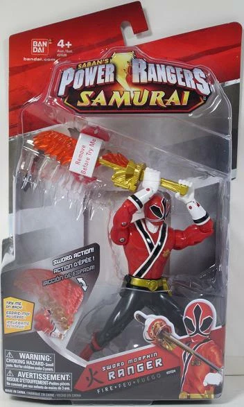 POWER RANGERS SAMURAI SWORD MORPHIN RANGER 6.5" FIRE #31524 NIP RED ...