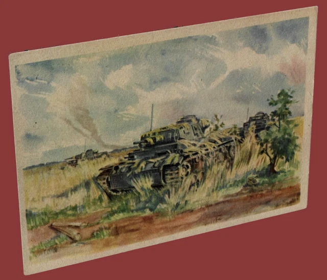 GERMAN WW2 THIRD Reich Artist Postcard Panzer/German Tanks £15.28 ...
