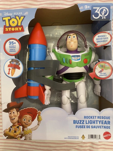 DISNEY PIXAR TOY Story Large Scale Buzz Lightyear Rocket Rescue Action ...
