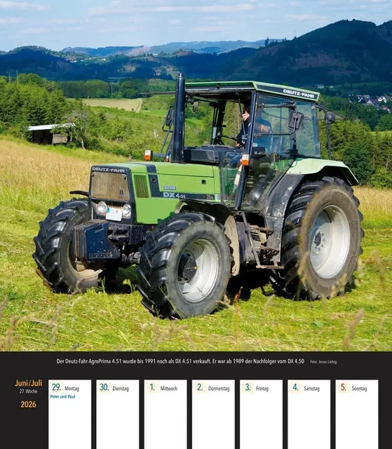 DEUTZ TRAKTOREN 2026 Wochenkalender mit 53 Abbildungen Kalender 53 S ...