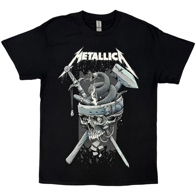 METALLICA T SHIRT History White Band Logo new Official Mens Black £17. ...