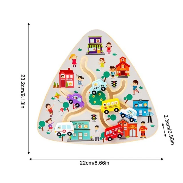 WOODEN MONTESSORI MAZE Boards Puzzle Maze Board Toys Children's ...