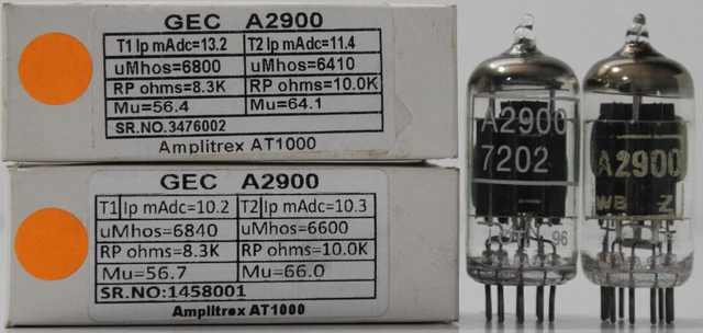 A2900/ECC81/CV6091 GEC RARE Triple Mica Fabriqué en Angleterre ...