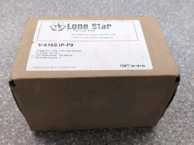 PARKER PGI LONE Star V-616S6P-P9 Block And Bleed Valve Assembly 316SS ...