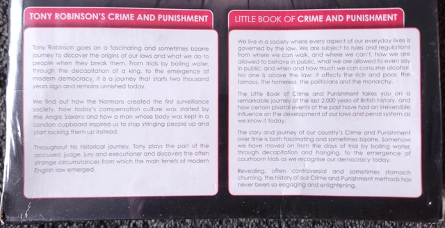 TONY ROBINSON CRIME And Punishment DVD Book Set Brand New Boxed EUR 2 ...