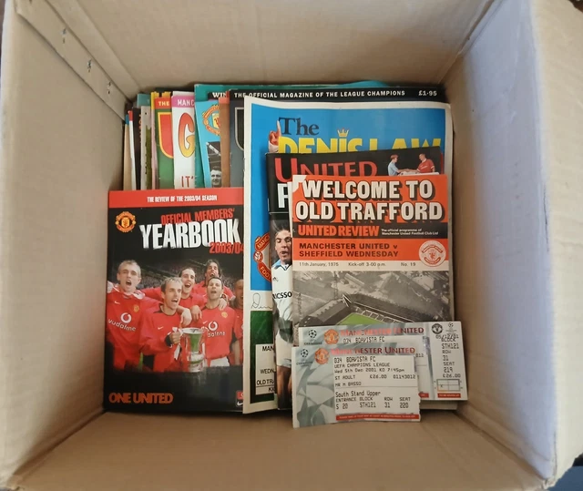COLLECTION OF MAN Utd Memorabilia Including Magazines, Posters and ...