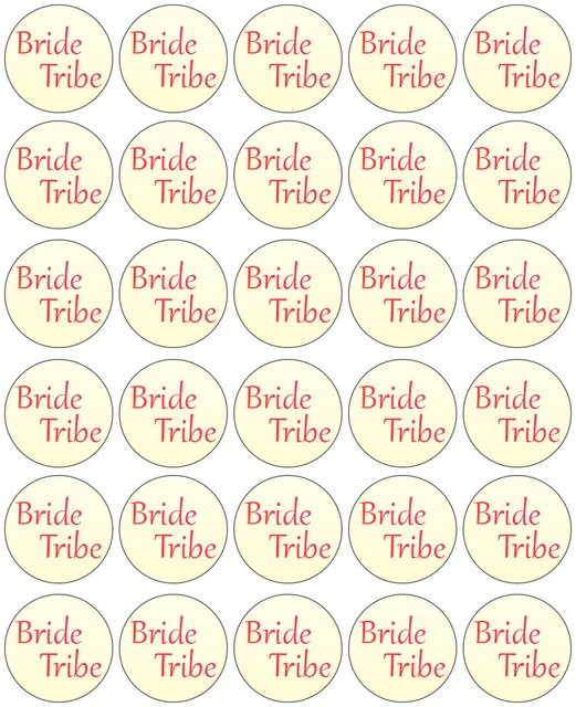 BRIDE TRIBE TEXT Cupcake Toppers Edible Icing Wafer Decor Hen Do Party ...