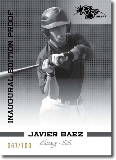 2012 LEAF RIZE Draft noir et blanc #5 Javier Baez Cubs Prospect ...