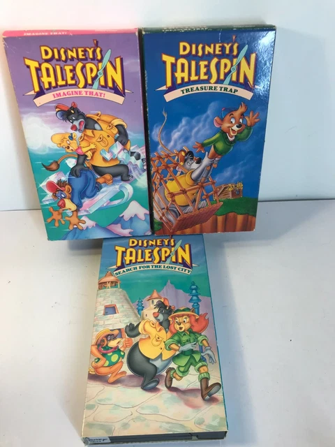 DISNEY TALESPIN VOL. 5 6 8 VHS Treasure Trap Search for Lost City ...