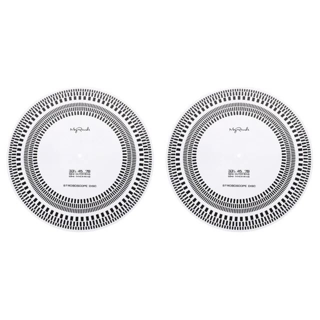 2 STÜCK PLATTENSPIELER Tacho Turntable Strobe Disc Vinyl Alben ...