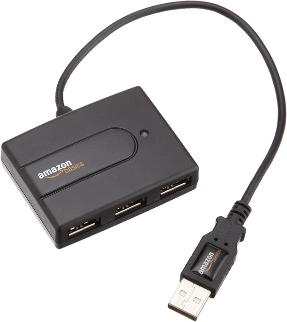 AMAZONBASICS USB-HUB 4X USB Ports 2.0 Anschlüsse Ultra-Mini NEU Amazon ...