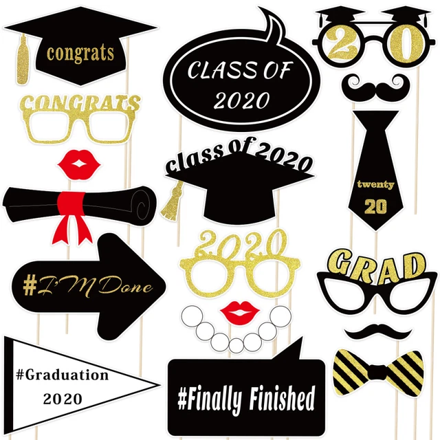 WOODEN GRADUATION PHOTO Booth Props Class of 2020 School Party £10.58 ...