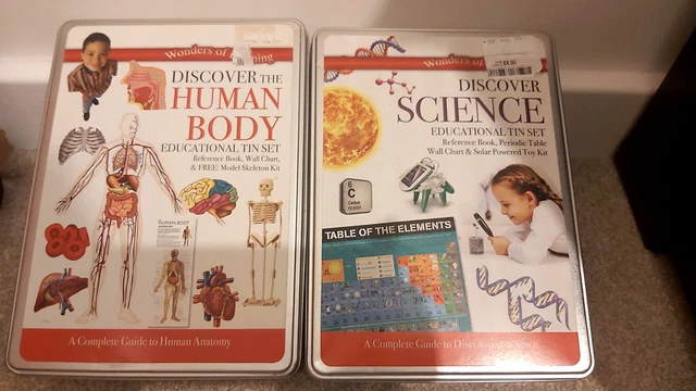 2 LEARNING BOXES/ resources Science and Human body Very Good condition ...
