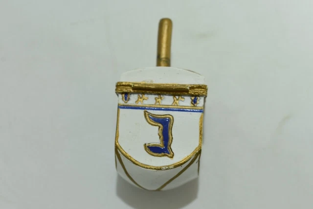 TOUPIE PEINT MAIN Hanukkah Dreidl sevivon dreidel judaic spin EUR 29,90 ...