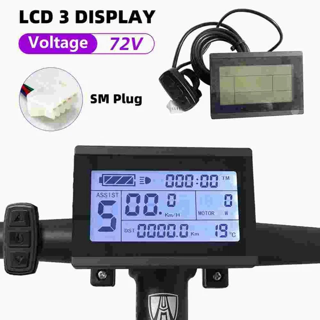 KT LCD3 72V E-bike Display Meter Panel Controller LCD Screen Electric ...