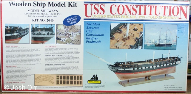 MODEL SHIPWAYS USS Constitution Wood Ship Model Kit No. 2040 1:76 Scale ...