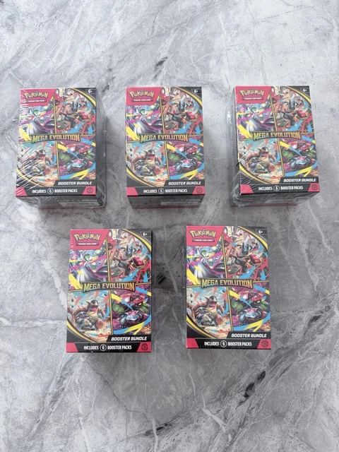 POKÉMON TCG MEGA Evolution Booster Bundle, 6 Booster Packs – Brand New ...