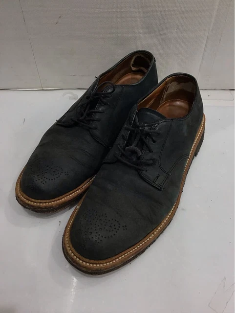 ALDEN 29314 GRAY Leather Wingtip Dress Shoes 7.5 Heel & Sole Damage £ ...