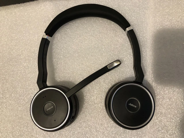 JABRA EVOLVE 75 HSC040W Stereo Headset Black Wireless Bluetooth ...