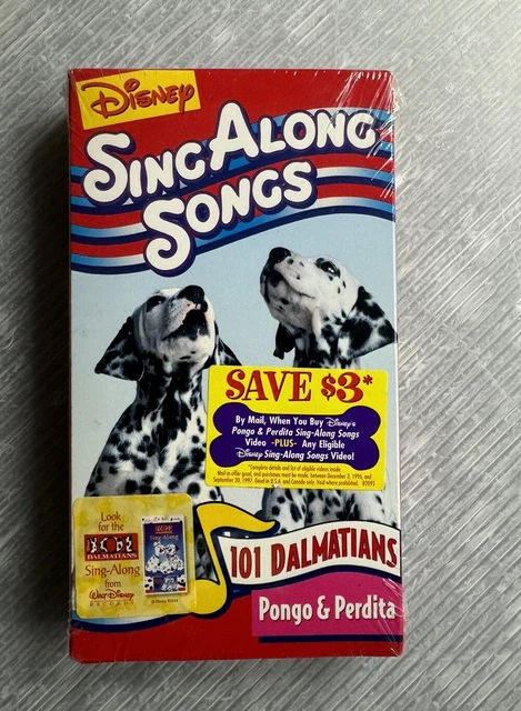 DISNEY SING ALONG Songs 101 Dalmatians: Pongo & Perdita VHS / NEW EUR 8 ...