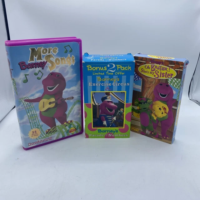 LOT OF 3 Barney Home Video VHS Tapes Vintage 4 Tapes Included Parade ...