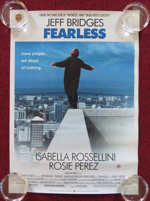 FEARLESS VHS VIDEO Poster Jeff Bridges Isabella Rossellini 1993 £9.78 ...