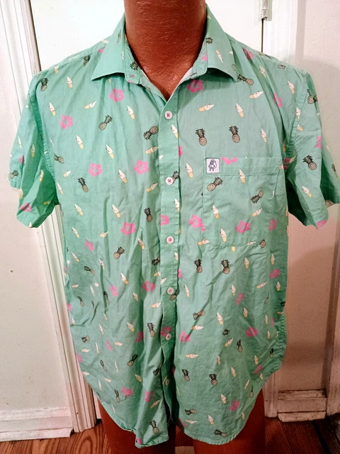 WALRUS CARP SLIM Fit Aloha Whip Float Men's Large Green Button Down. £0 ...
