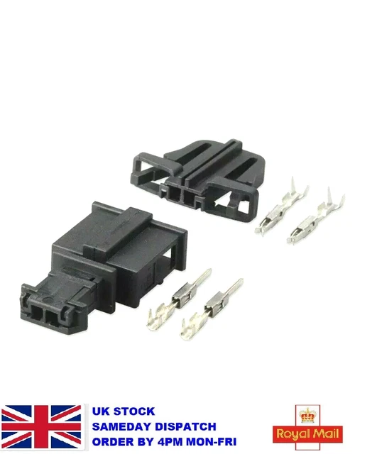 AUDI VW SKODA VAG 2 Pin Connector Plug Set Male & Female 3B0972712 ...