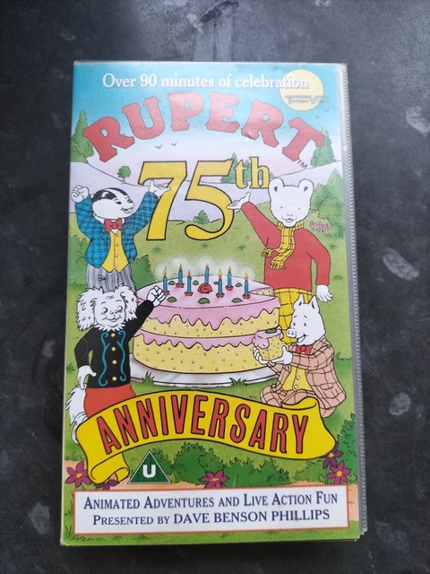 RUPERT THE BEAR Rupert 75Th Anniversary Pal Vhs Video Kids Children £5. ...