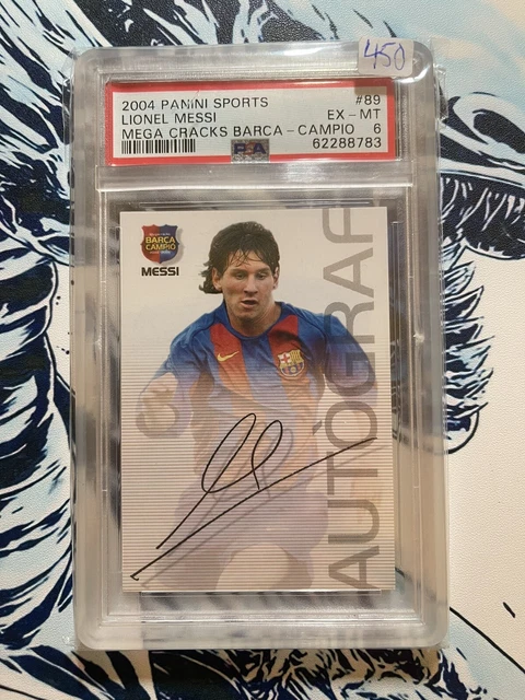 2004-05 PANINI SPORTS Mega Cracks Barca-Campio Autografo #89 Lionel ...