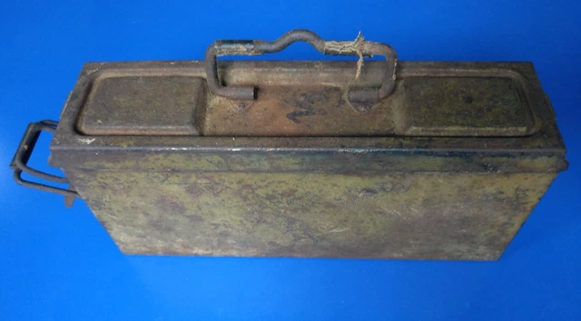 MILITARIA ALLEMAND WW2 caisse Munition MG Acier german box Patr Kast 41 ...