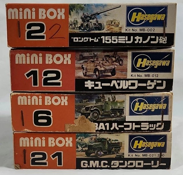 1/72 HASEGAWA &OLD Package Mini Box Long Tom etc." 4-teiliges Set EUR ...