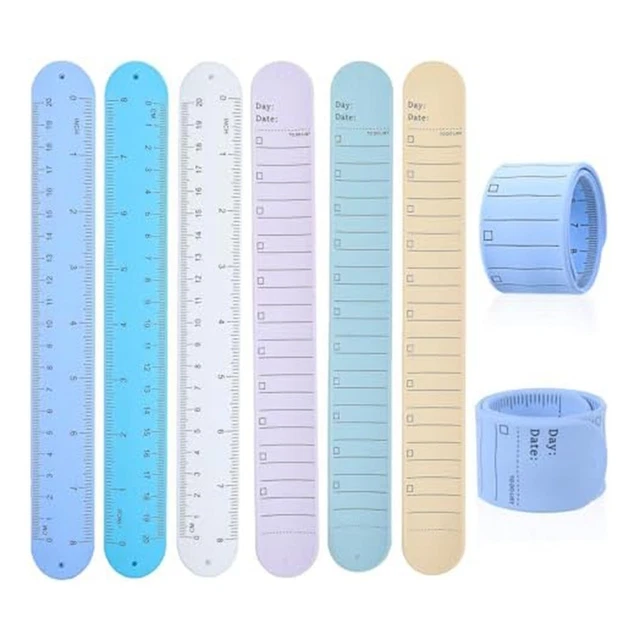 WRISTBANDS, 6 PIECES to Do List Slap Bracelets Silicone Reusable ...