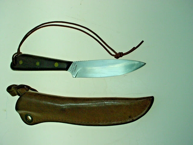 DH RUSSELL BELT Knife Fixed Blade W- Sheath Grohmann Pictou Ns Canada ...