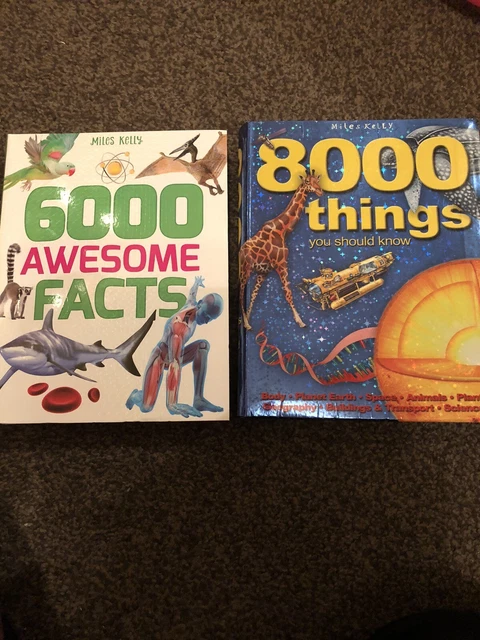 8000 AWESOME THINGS You Should Know Miles Kelly 2 Books 6000 Awesome ...