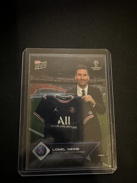 LIONEL MESSI SIGNS for Paris Saint-Germain PSG - UEFA UCL TOPPS NOW ...