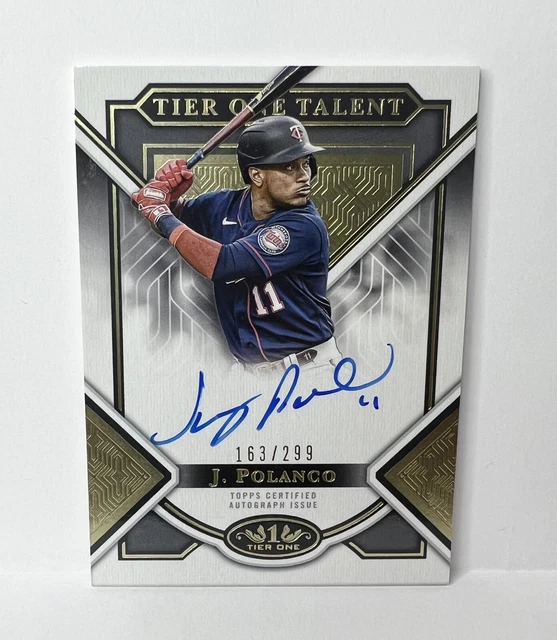 JORGE POLANCO 2023 Topps Tier One Talent Autographe Twins Auto /299 EUR ...