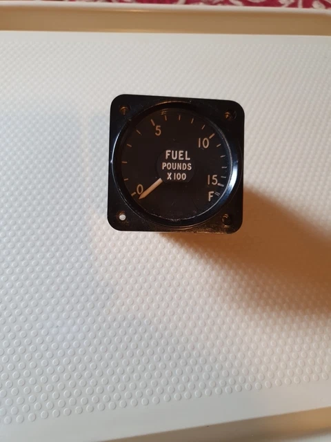 FUEL GAUGE AG38 1500Lb+ Smiths Waymouth Instrument RAF Vintage Aircraft ...