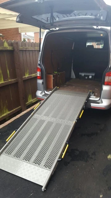 WHEELCHAIR VEHICLE RAMP 300kg, 2.50m x 90cm Mesh Vehicle Loading Ramp ...