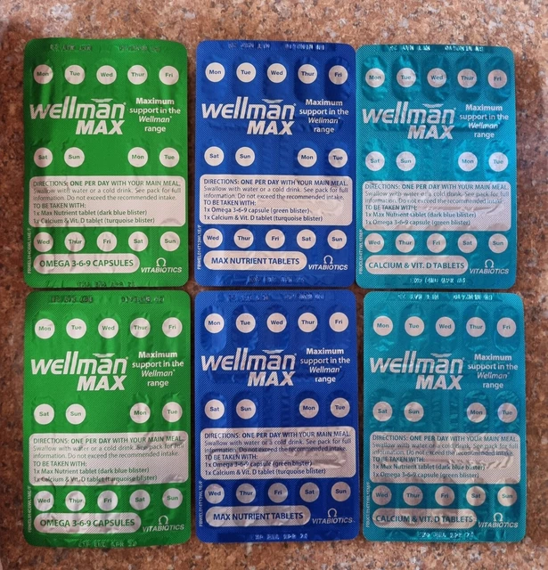WELLMAN MAX (NO Box and Leaflet) Exp End 04/2026 £13.00 - PicClick UK
