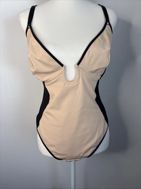 NEW SHAPELLX XXL Strapless Shapewear Bodysuit U Plunge Corset Thong ...