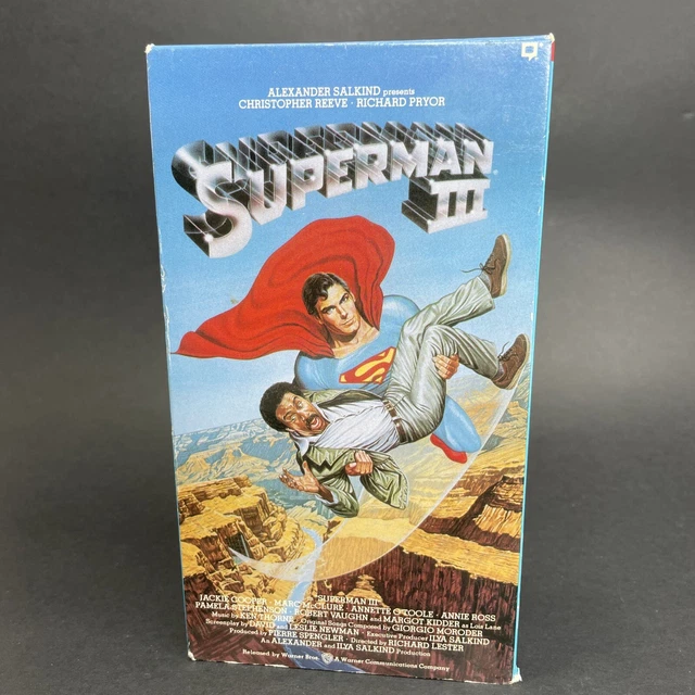 SUPERMAN III (VHS, 1987) Christopher Reeve, Margot Kidder, Jackie ...