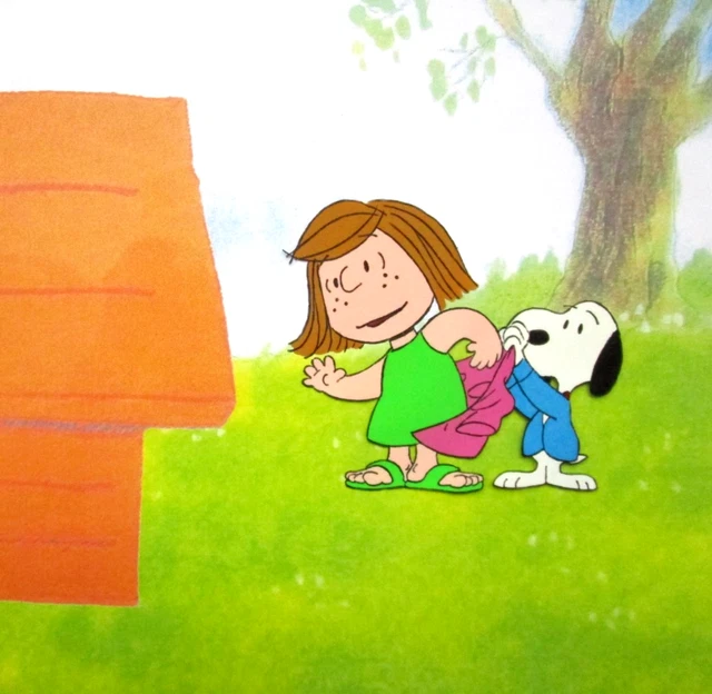 80S PEANUTS SNOOPY PEPPERMINT PATTY Charles SCHULZ ORIGINAL PRODUCTION CEL comic $610.29 ...